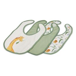 Tchibo - 3 Baumwoll-Baby-L&auml;tzchen mit Tiermotiven - olivgr&uuml;n