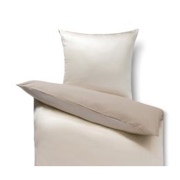 Tchibo - Seiden-Baumwoll-Bettw&auml;sche - beige