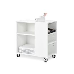 Tchibo - Stauraumregal mit Rollen - 65x32,5x62,5cm - wei&szlig; - Holz