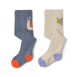 Tchibo - 2 Baby-und-Kleinkind-Strumpfhosen - Kinder - Gr. 110/116 - wei&szlig;