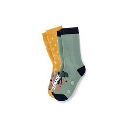 Tchibo - 2 Paar Kinder-Antirutsch-Socken - Kinder - Gr. 31-34 - gelb/jacquard