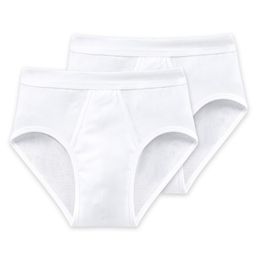 2 Schiesser Sportslips - Herren - Gr. M/5 - wei&szlig;