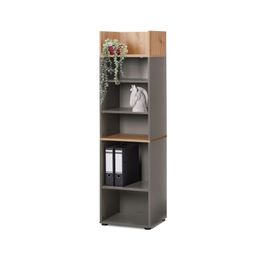 Tchibo - Offener B&uuml;roschrank - 45x40x162cm - braun - Holz / Kunststoff