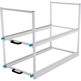 SYS-RACK Kastenwagen Heckauszug Regal-System mit 90 cm Teleskopvollausz&uuml;gen 94 x 49 x 70,5 cm - Halterungen & F&auml;cher
