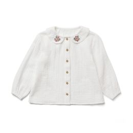 Tchibo - Kinder-Musselin-Bluse - M&auml;dchen - Gr. 98/104 - wei&szlig;