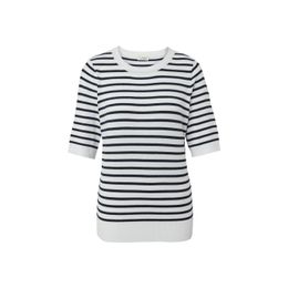 Tchibo - Gestreifter Feinstrickpullover - Damen - Gr. M - wei&szlig;/gestreift