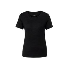 Tchibo - T-Shirt mit Merinowolle - Damen - Gr. XS - schwarz