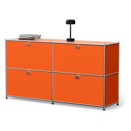Tchibo - Sideboard Metall &raquo;Cn3&laquo; mit 4 Klappenf&auml;chern - 152x40x82,5cm - orange - Stahl / Aluminium / Kunststoff
