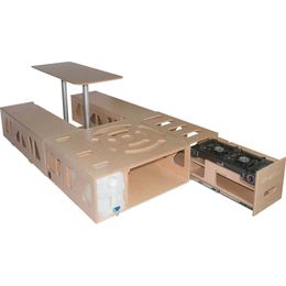 Moonbox Campingbox 115 mit Tisch passend f&uuml;r Van/Bus UV-Lack - Ausbauboxen & Campingboxen