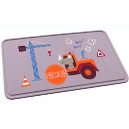Koziol Connect Board Fr&uuml;hst&uuml;cksbrettchen f&uuml;r Kinder organic grey trucks - Schneidebretter