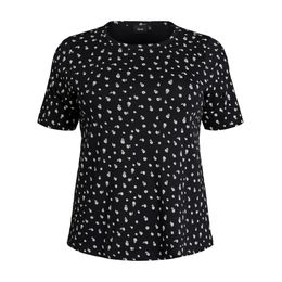 ZIZZI T-shirt 'MLUNA' Damen Gr&ouml;&szlig;e XXXL/4XL schwarz / wei&szlig;