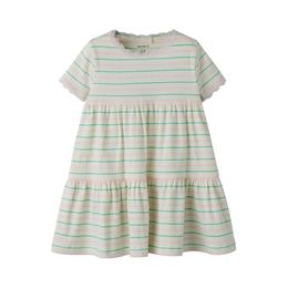 name it Kleid M&auml;dchen Gr&ouml;&szlig;e 110 creme / gr&uuml;n / ros&eacute;