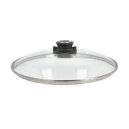 Meisterkoch Sicherheitsglasdeckel 28 cm Universal transparent/klar Glas,Edelstahl &Oslash;: 28.0 &raquo; M&ouml;bel Kraft