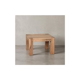 KADIMA DESIGN Rustikaler Couchtisch NAKO: Akazienholz, quadratisch, handgefertigt, pflegeleicht.