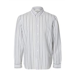 Selected Button Up Shirt 'SLHCLAY' male size XL Grey / White