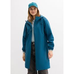 bonprix Leichter Regenmantel mit Umh&auml;ngetasche, petrol, Gr.40, Regenmantel mit praktischer Umh&auml;ngetasche