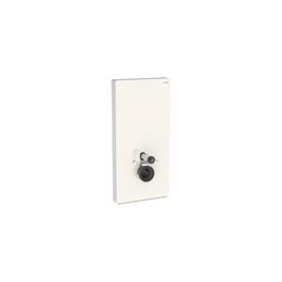 Geberit Wand-WC-Modul Monolith Plus Bauh. 101cm, Fr. Gl. sand-grau, S. Alu (131222JL7)