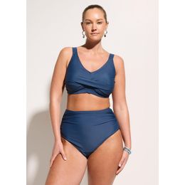bonprix Light Shape-Bikini (2-tlg.Set) mit Wickeloptik, blau, Gr.54, Shape-Bikini mit Wickeloptik