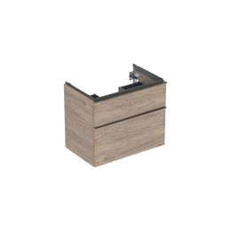 Geberit Waschtischunterschrank iCon 74x61,5x47,6cm, 2 L, nuss/Griff la. ma (502304JR1)