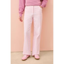 bonprix Palazzo-Hose mit Bequembund High-Waist, rosa, Gr.48, Weit geschnittene Hose mit hohem, elastischem Bund sowie zwei aufgesetzten Taschen vorne., 98% Baumwolle