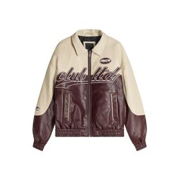 Bershka Jacke Herren Gr&ouml;&szlig;e XS creme / burgunder Sommerjacke