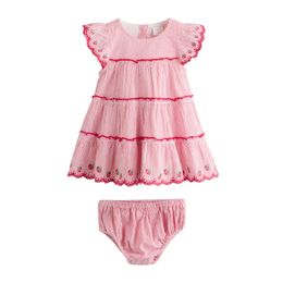 Next Kleid M&auml;dchen Gr&ouml;&szlig;e 86 gr&uuml;n / pink / hellrot / wei&szlig;
