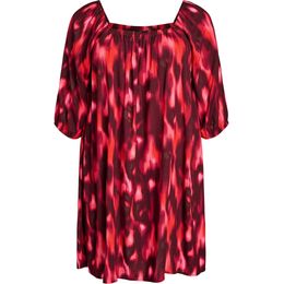Swim By Zizzi Kleid 'Scami' Damen Gr&ouml;&szlig;e 62/64 dunkelpink / rot / dunkelrot