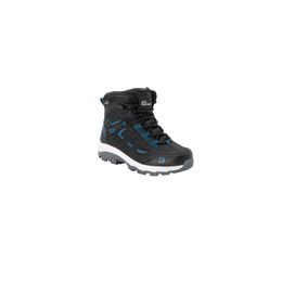 Wanderschuh Jack Wolfskin "VOJO TEXAPORE MID K", Jungen, Gr. 32, grau (anthra, blau), Synthetik, Textil, Schuhe Wanderschuh, wasserdicht, Trekkingschuh