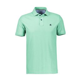 Poloshirt Lerros "Poloshirt, COOL & DRY und Logo-Stitch", Herren, Gr. S, mint water, 60% Baumwolle, 40% Polyester, ohne Ausschnitt, Shirts Poloshirt, Trocknet schnell, angenehm k&uuml;hl, pflegeleicht, kurzarm, einfarbig