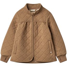 Outdoorjacke Wheat "Tilde", Jungen, Gr. 128, braun (hazel), Web, Obermaterial: 100% Polyester, unifarben, A-Linie Po-bedeckend, Rundhals, Rippb&uuml;ndchen mit Daumenl&ouml;chern, Jacken Outdoorjacke, in dezenter A-Linie, &Auml;rmelb&uuml;ndchen mit praktischen Daumenl&ouml;chern