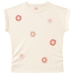 Yigga M&auml;dchen T-Shirt mit geh&auml;kelten Blumen