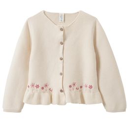 Topomini Baby Strickjacke mit Blumen-Stickerei