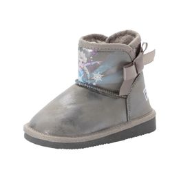 Schlupfboots Disney "Frozen", M&auml;dchen, Gr. 26, silber, Synthetik, mehrfarbig, Schuhe Schlupfboots, Winterboots, Snowboots, Winterschuhe, gef&uuml;ttert