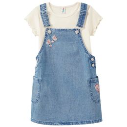 Topolino M&auml;dchen Set aus Jeanslatzkleid und T-Shirt