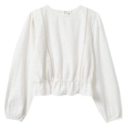 Yigga M&auml;dchen Bluse mit Lochstickerei