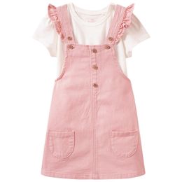 Topomini M&auml;dchen Latzkleid und T-Shirt im Set