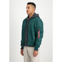 Bomberjacke Alpha Industries "MA-1 TT Light", Herren, Gr. M, gr&uuml;n (force gr&uuml;n), Obermaterial: 100% Nylon, Futter: 100% Nylon, Jacken Bomberjacke