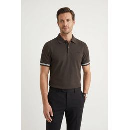 JOOP! Poloshirt JOOP JEANS "Amare", Herren, Gr. XL, dunkelbraun, Piqu&eacute;, Obermaterial: 98% Baumwolle, 2% Elasthan, normal, B&uuml;ndchen, Shirts Poloshirt, modern fit