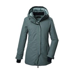 Parka Killtec "KOW 93 WMN PKR", Damen, Gr. 46, blau (graublau), Obermaterial: 100% Polyester;Futter: 100% Polyamid;F&uuml;llung: 100% Polyester, Jacken Parka, Wasser- und winddichter Damenparka, atmungsaktiv, recyceltes Material