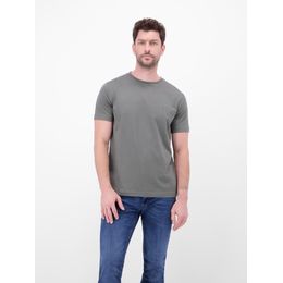 T-Shirt Lerros "T-Shirt mit Rundhalsausschnitt", Herren, Gr. S, basalt grau, 100% Baumwolle, Rundhals, Shirts T-Shirt, Herren Shirt aus 100% Baumwolle, einfarbig, Jersey-Qualit&auml;t