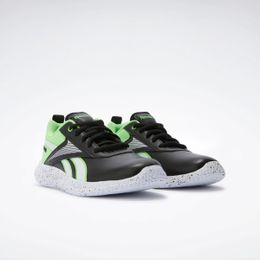 Laufschuh Reebok "RUSH RUNNER 5 SYN", Jungen, Gr. 33, wei&szlig; (schwarz, solarlime, ftwrwei&szlig;), Synthetik, Textil, Schuhe Laufschuh, f&uuml;r Kinder