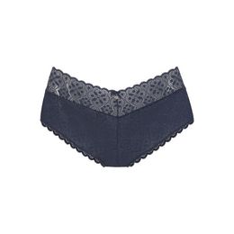 s.Oliver High-Waist-Slip 'Amelie' blau Gr. 32/34 f&uuml;r Damen. Mit Schleife, Schmuckelement, Spitze