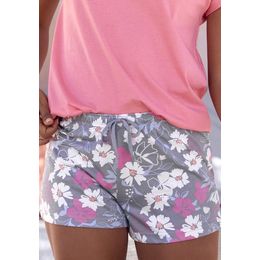 Vivance Dreams Pyjamashorts mehrfarbig Gr. 32/34 f&uuml;r Damen. Mit Allover-Druck. Bequem. Nachhaltig.
