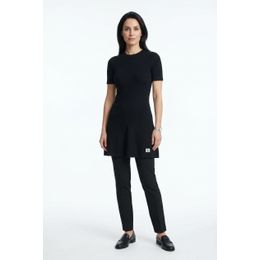 Minikleid Calvin Klein Jeans, Damen, Gr. XS (36), N-Gr, schwarz, Web, Obermaterial: 100% Baumwolle, unifarben, regular fit mini, Rundhals, eingesetzt abgesteppte Kante, Kleider Minikleid, Figurbetonte Passform mit Rundhalsausschnitt
