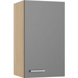H&auml;ngeschrank KOCHSTATION "KS-Lucy", basaltgrau, eiche hell, B:40cm H:70,4cm T:34,6cm, Schr&auml;nke, H&auml;ngeschrank, Breite 40 cm, mit 1 T&uuml;r, 2 Einlegeb&ouml;den, Soft-Close