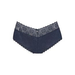 s.Oliver High-Waist-Slip 'Amelie' blau Gr. 36/38 f&uuml;r Damen. Mit Schleife, Schmuckelement, Spitze