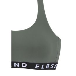 ELBSAND Set: Bustier-Bikini 'Edith' gr&uuml;n Gr. 34 Cup A/B. Mit Logoschriftz&uuml;ge. Ohne B&uuml;gel