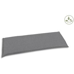 Bankauflage GO-DE "TOPSELLER", grau (hellgrau), B:48cm H:115cm, Bezug: 100% Polyester, Polsterauflagen, Bankauflage, 2 Sitzer, wasserabweisend