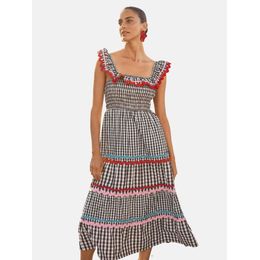 love & roses Summer Dress female size 46 Light blue / Red / Black / White