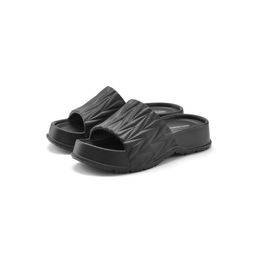 French Connection Set: Badepantolette 'Badeschlappe, Badelatsche, Mule, Sandale, offener Schuh, Sommerschuhe' schwarz Gr. 41 f&uuml;r Damen